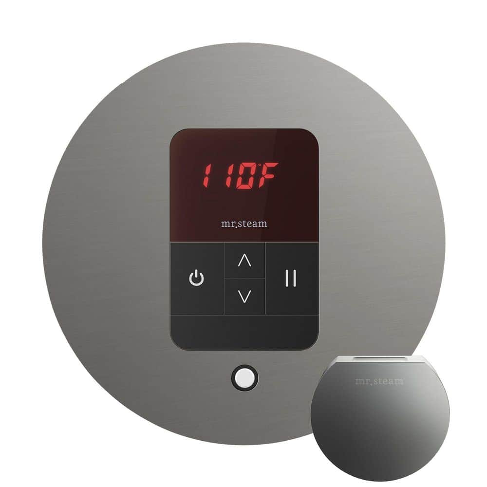 Mr. Steam iTempo Round Steam Shower Control and Steamhead in Satin ...