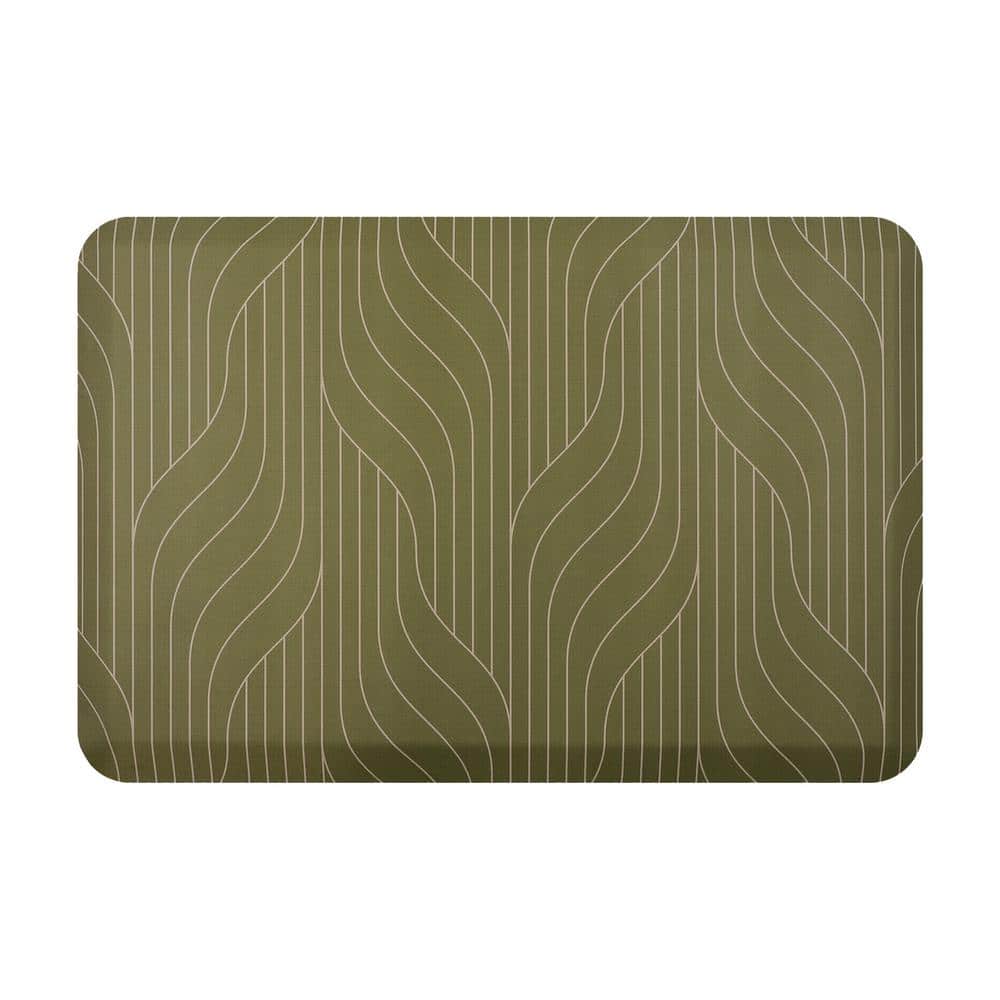 Bungalow Flooring Sole Comfort New Wave 22 in. x 32 in. Sage Anti ...