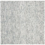SAFAVIEH Abstract Blue/Charcoal 6 ft. x 6 ft. Square Solid Area Rug ...