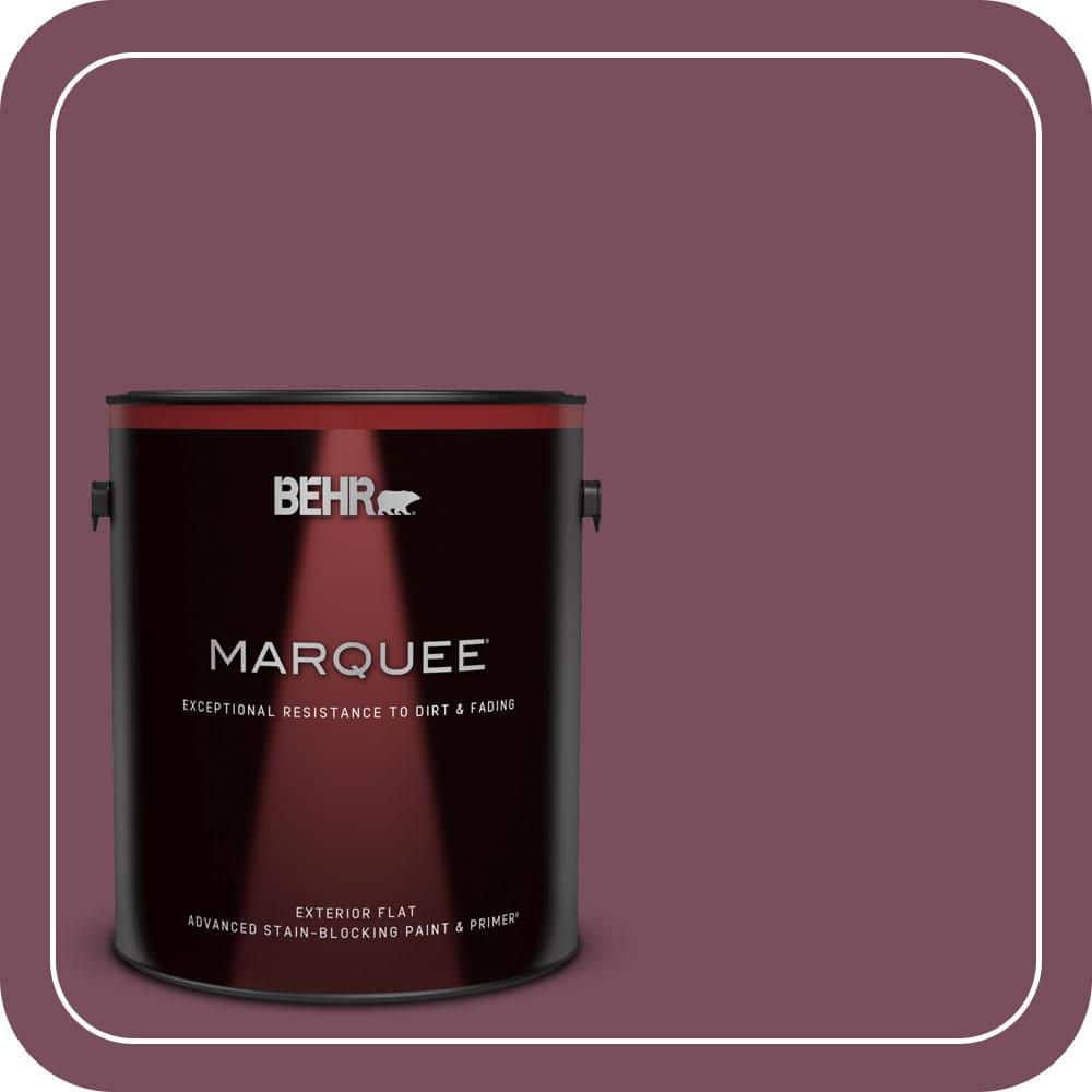 BEHR MARQUEE 1 gal. #100D-7 Maroon Flat Exterior Paint & Primer 445301 ...