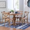 Linon Home Decor Reeser 5-Piece Round Rustic Honey Brown Dining Room ...