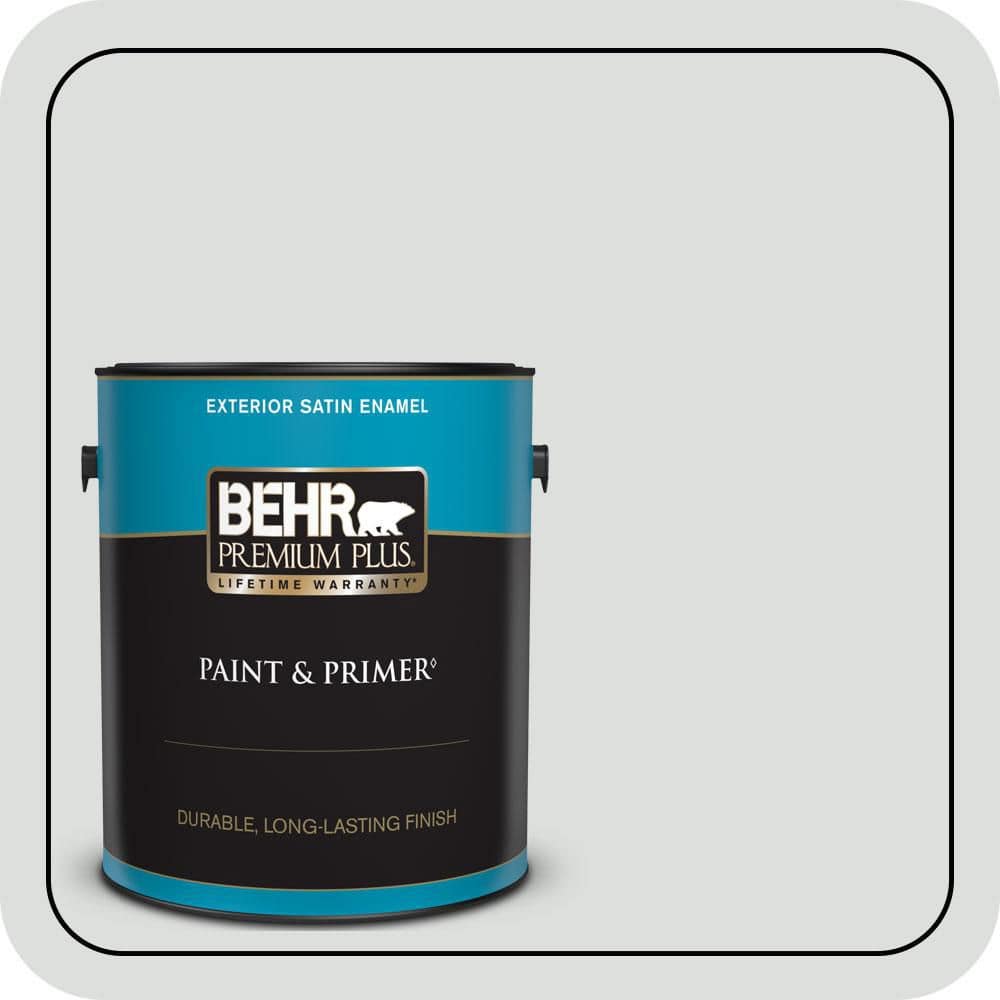 BEHR PREMIUM PLUS 1 gal. #720E-1 Reflecting Pool Satin Enamel Exterior ...
