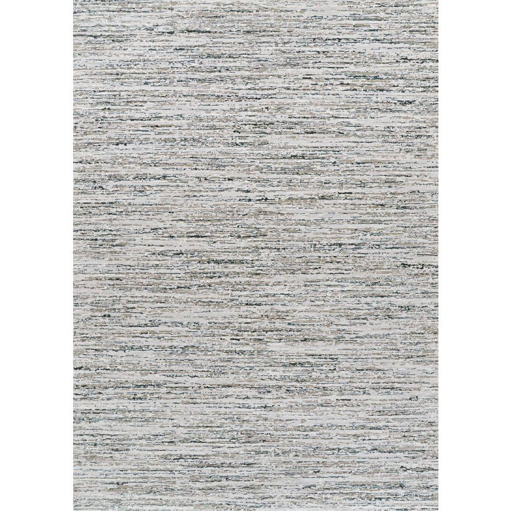 Couristan Sonnet Capillary 6 x 9 Grey-Black Abstract Indoor Area Rug ...
