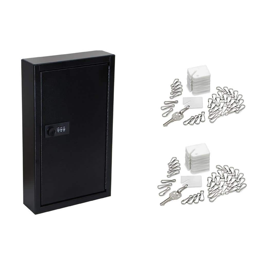 AdirOffice 40-Key Steel Heavy-Duty Key Cabinet with Combination Lock ...