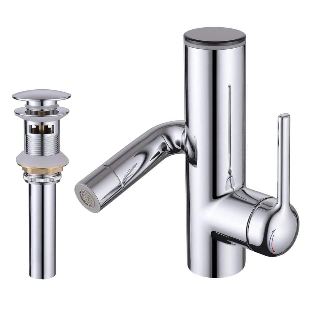AIMADI LED Temperature Display Single Handle Single Hole Bathroom ...