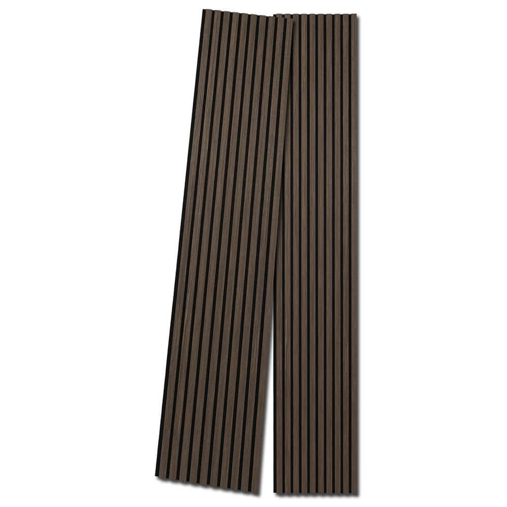 Art3dwallpanels Walnut 4/5 in. x 1-1/3 ft. x 8-1/2 ft. Acoustic MDF ...