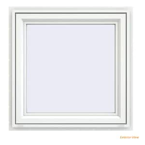 JELD-WEN 35.5 in. x 47.5 in. V-4500 Series White Vinyl Right-Handed ...