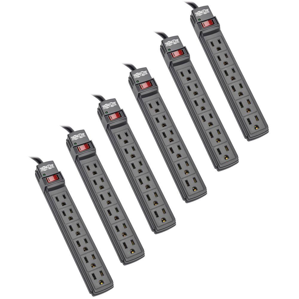Tripp Lite Power It 6-Outlet 6 ft. Power Strip 6-Pack 843631141885