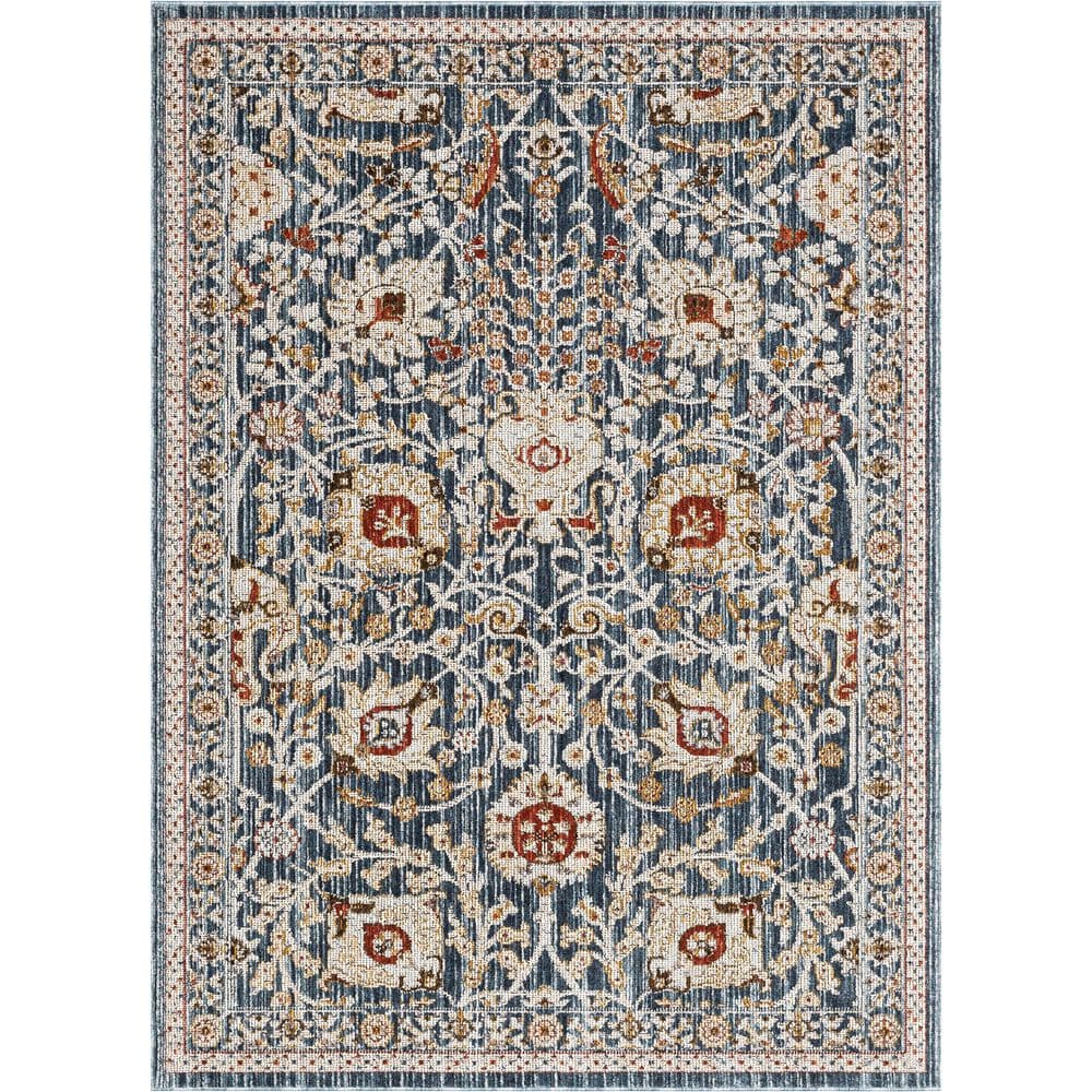 Well Woven Tenley Creo Vintage Oriental Persian Floral Light Blue 5 ft ...