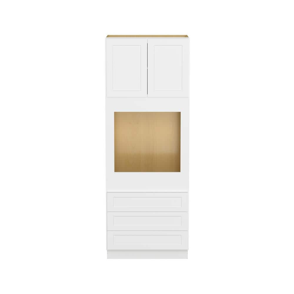 HOMLUX Easy-DIY 33 in. W x 24 in. D x 90 in. H in Shaker White Ready to ...