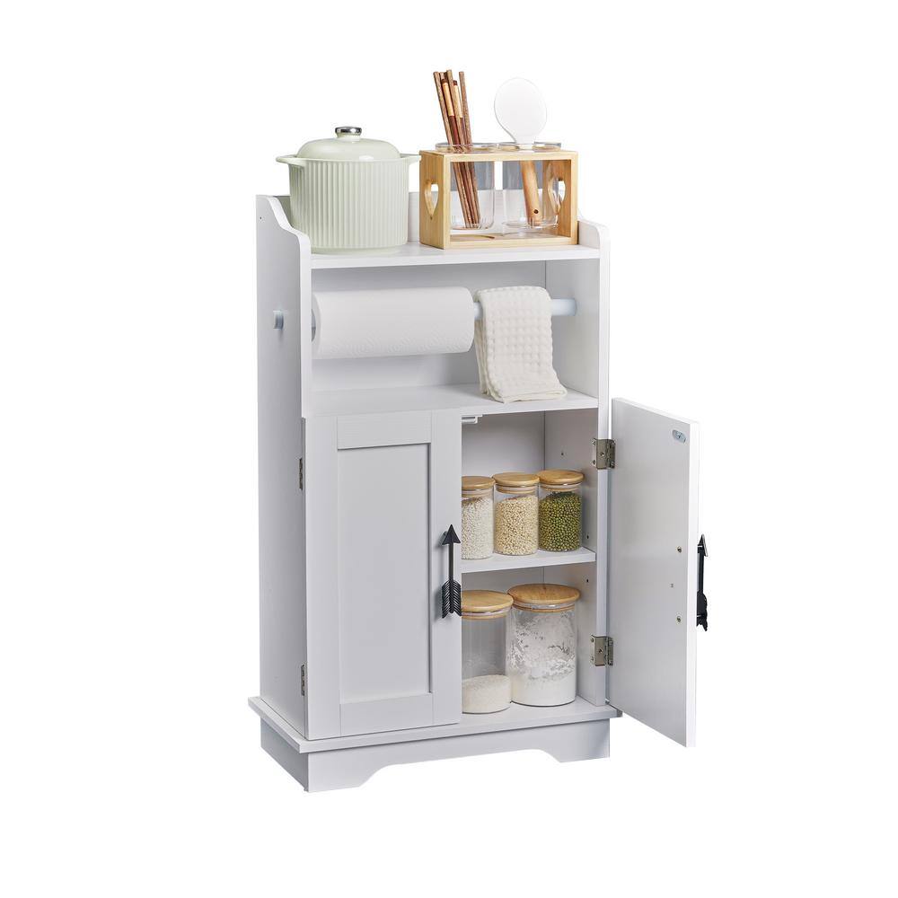 VECELO Accent Storage Organizer White 31.5 in. Accent Cabinet Office ...