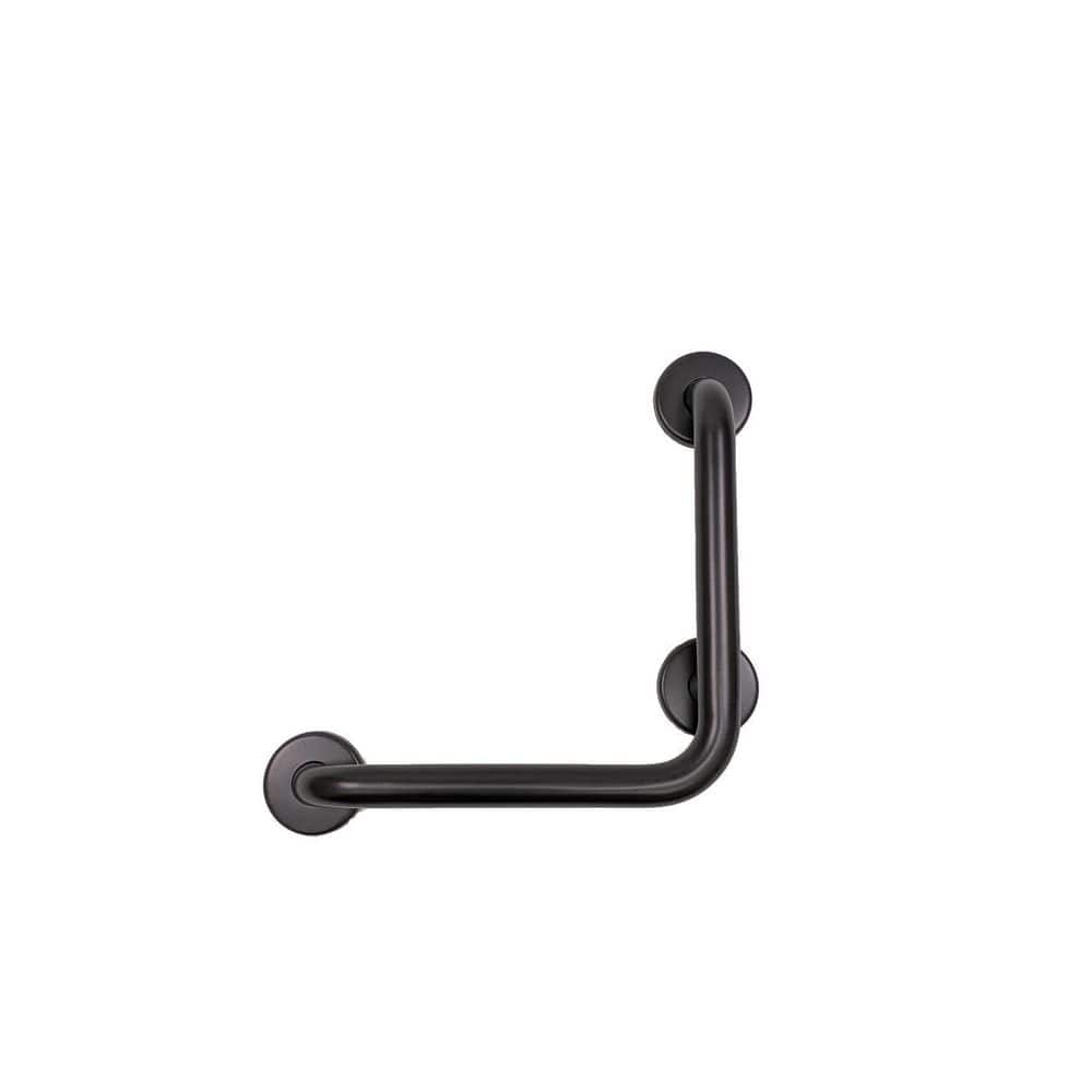 CSI Bathware 32 in. x 32 in. Left Hand Vertical Angle Grab Bar in Matte ...