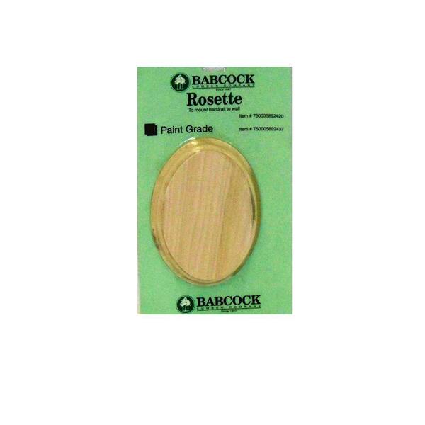 EVERMARK 7337 Unfinished Poplar Oval Rosette PGROSETTE - The Home Depot