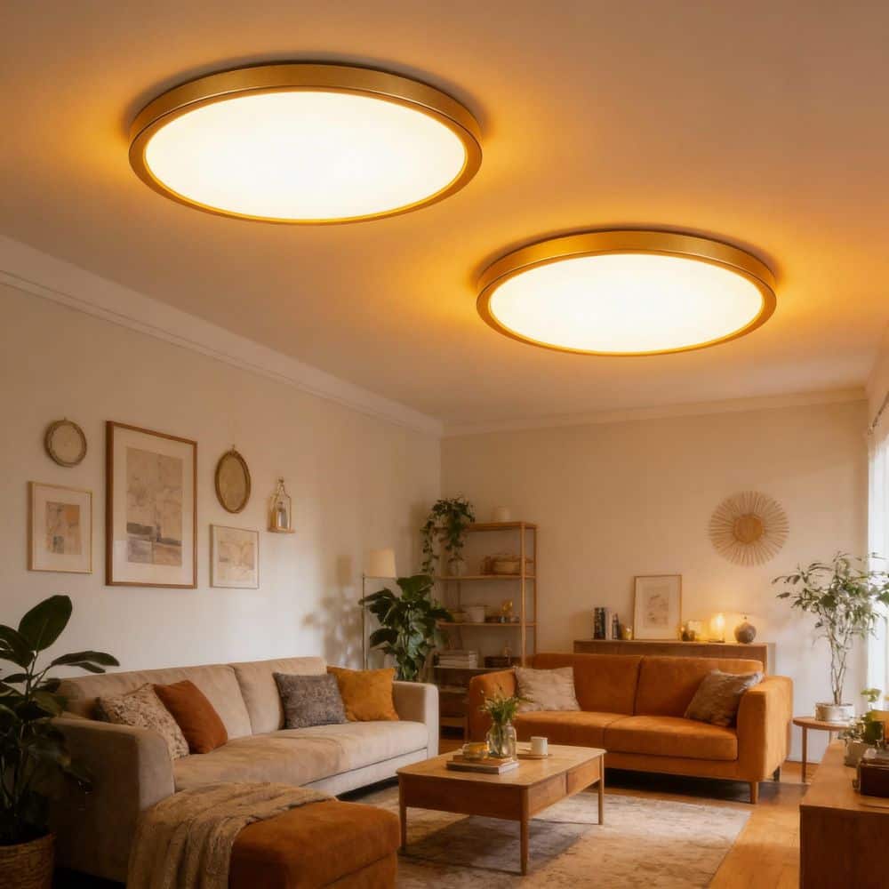 Nordic Hygge 12 in. Dimmable LED Flush Mount Ceiling Light Fixture 24W ...