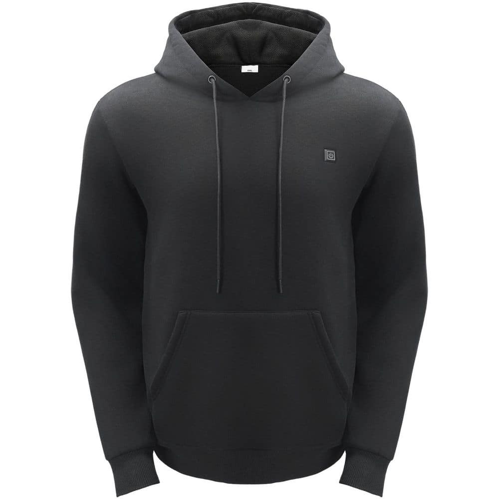 SKYSHALO L Size Black Heated Hoodie, Unisex Heated Sweatshirt, Electric ...