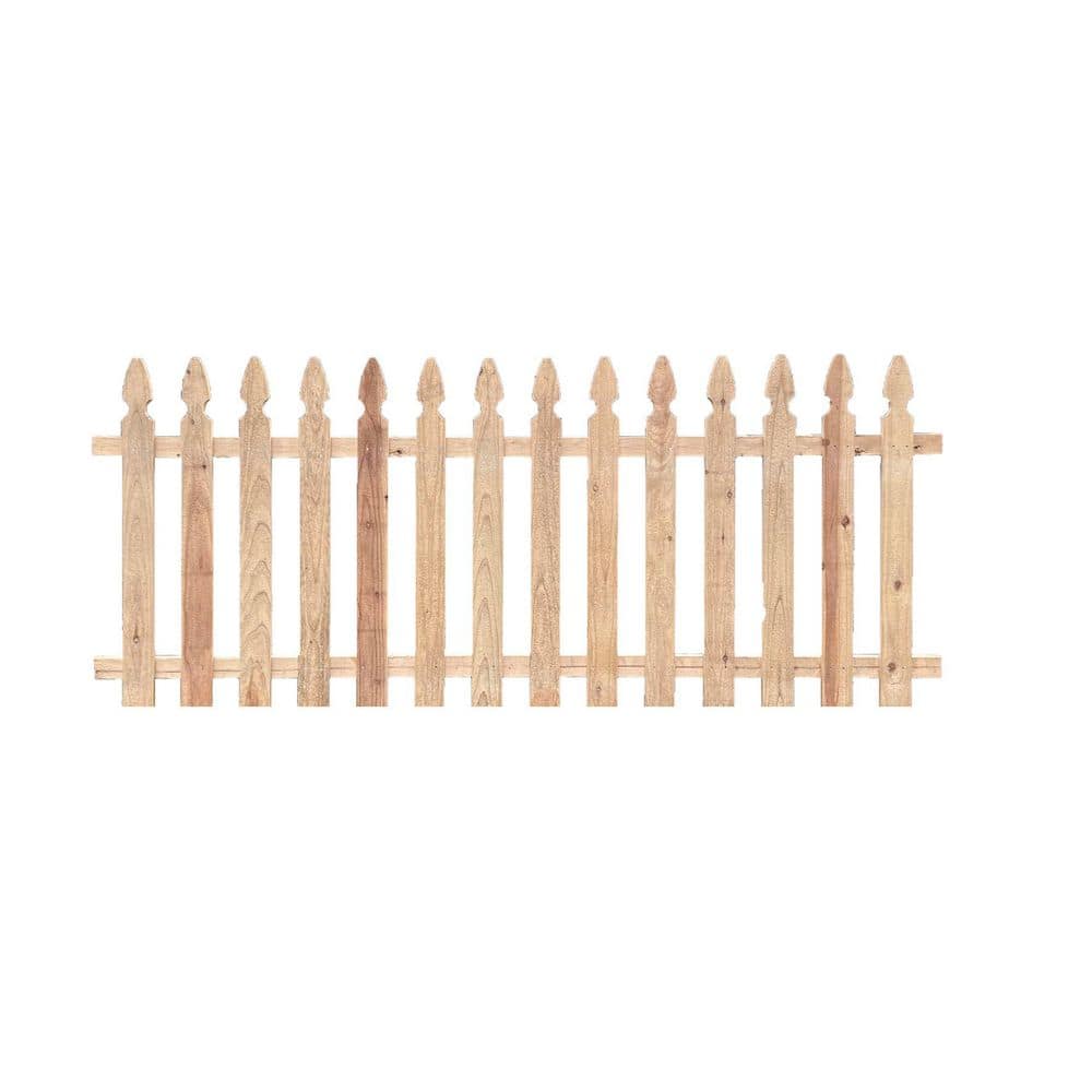 Redwood Empire 3-1/2 ft. x 8 ft. Cedar French Gothic Top Spaced Wood ...