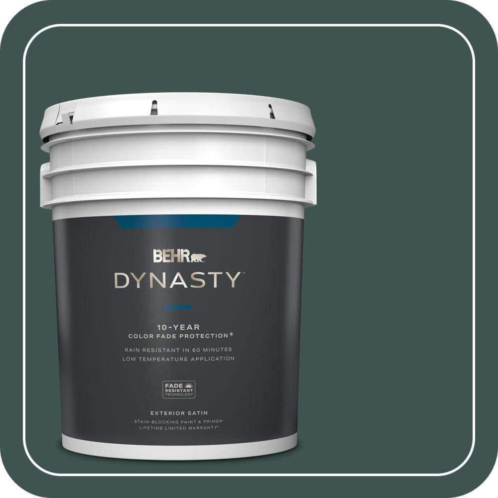 BEHR DYNASTY 5 gal. #480F-7 Sycamore Tree Satin Enamel Exterior Stain ...