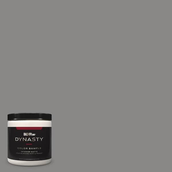 BEHR DYNASTY 8 oz. PPU26 04 Falcon Gray Matte Stain Blocking Interior Exterior Paint Primer Sample DY60416 The Home Depot