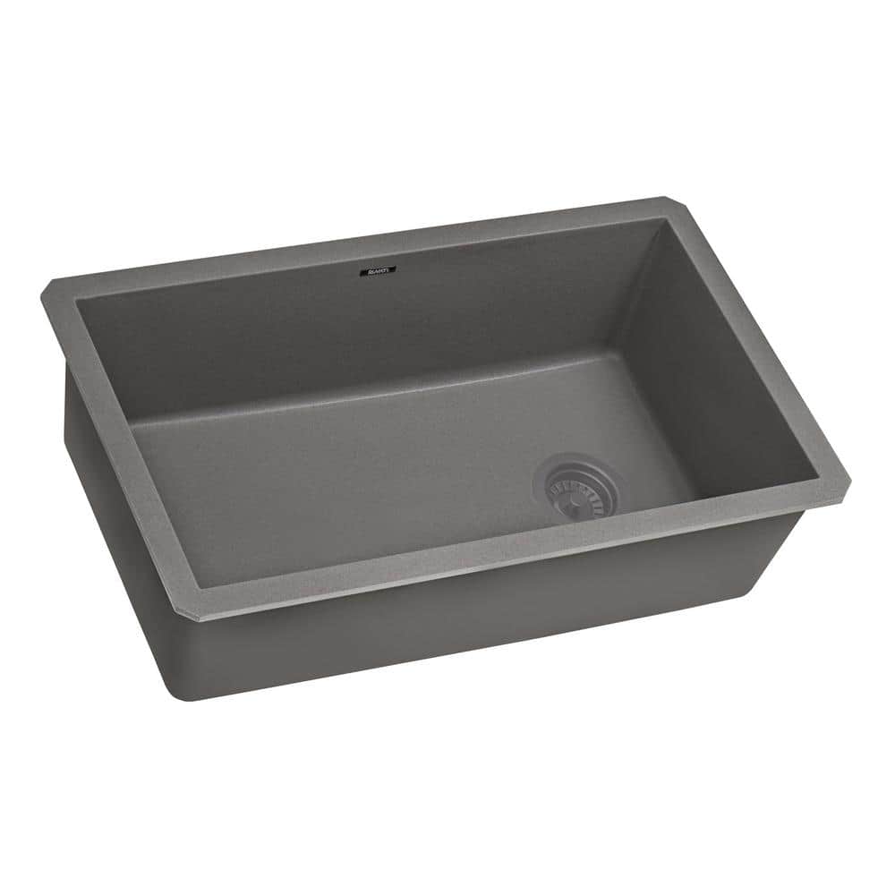 Ruvati EpiGranite 32 in. Undermount Single Bowl Urban Kitchen Sink in ...