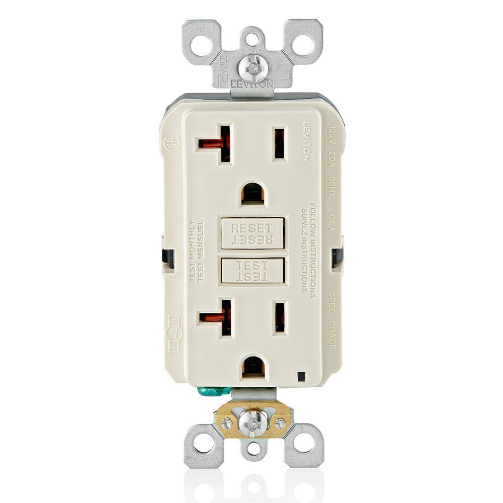 Leviton 20 Amp 125-Volt NEMA 5-20R SmartlockPro 2-Pole Duplex GFCI ...