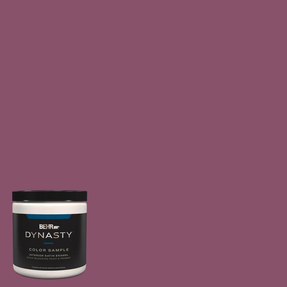 BEHR DYNASTY 8 oz. #M120-7 Raspberry Crush Satin Enamel Interior ...
