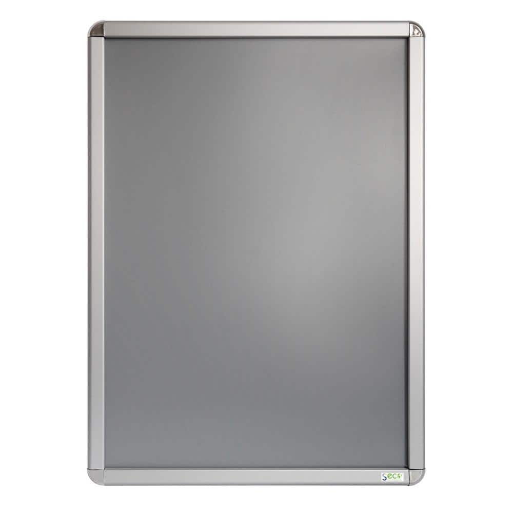 SECO 24 in. x 36 in. Silver Rounded Corners Snap Frame SN2436ROUND ...