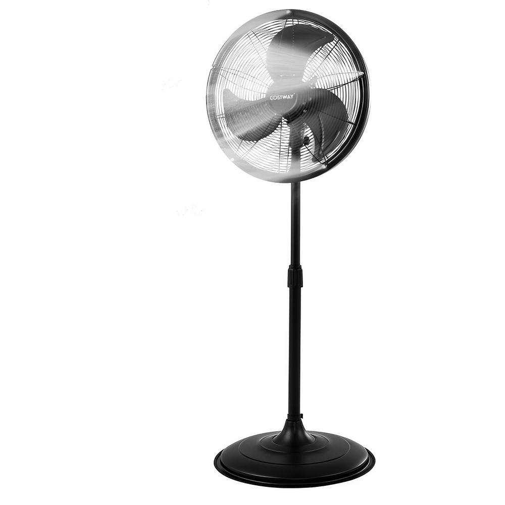 Bunpeony 20 in. 3 Fan Speeds Pedistal Fan In Black With Adjustable ...