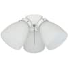 Hampton Bay 3-Light White Ceiling Fan Shades LED Light Kit 91383 - The ...