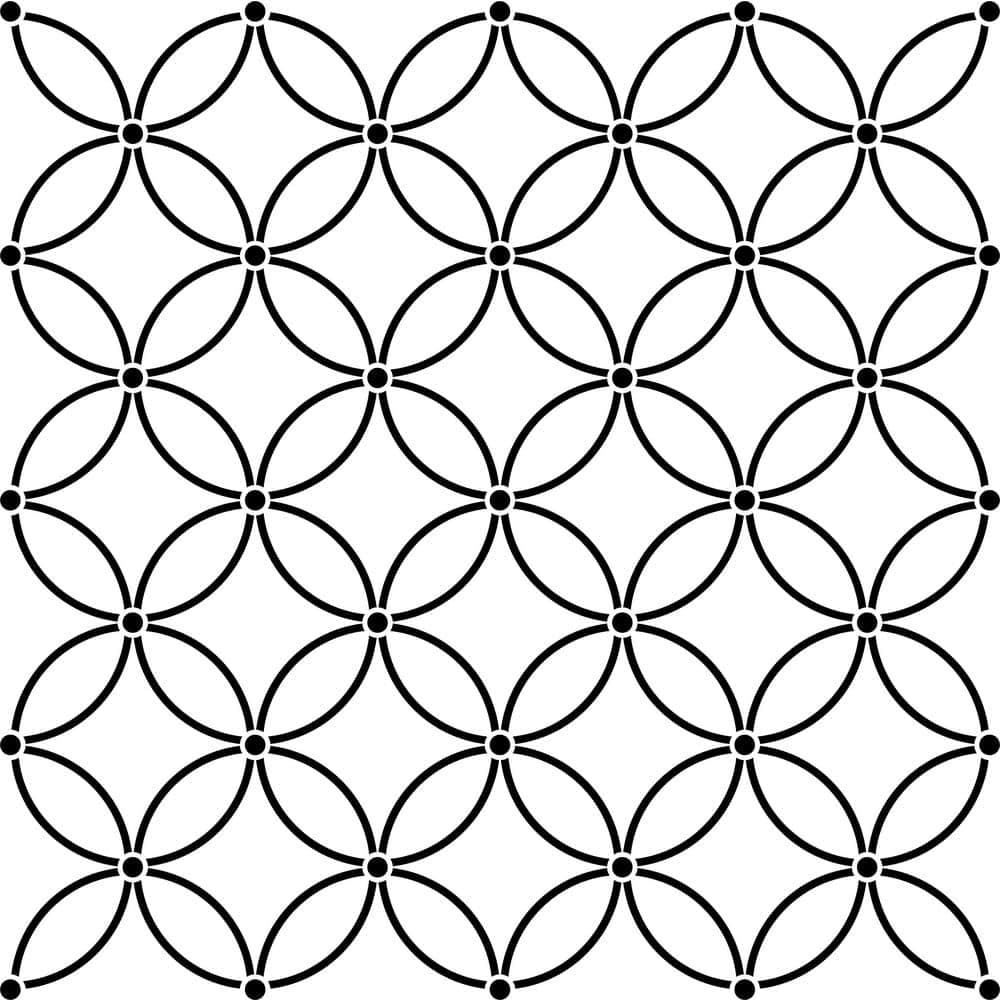 Designer Stencils Interlocking Circles All Over Stencil-FS031 - The ...