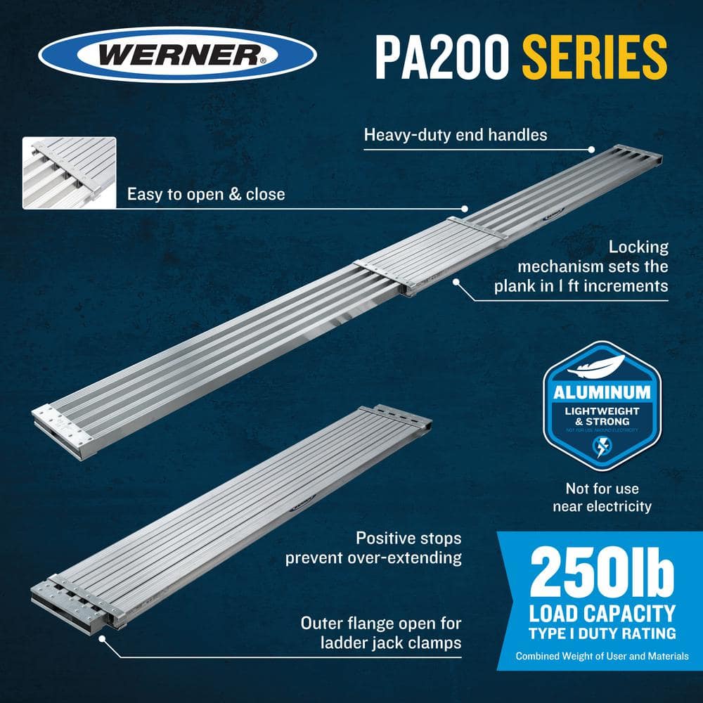 Adjustable 8-13 ft. Aluminum Extension Plank, Holds Nepal | Ubuy