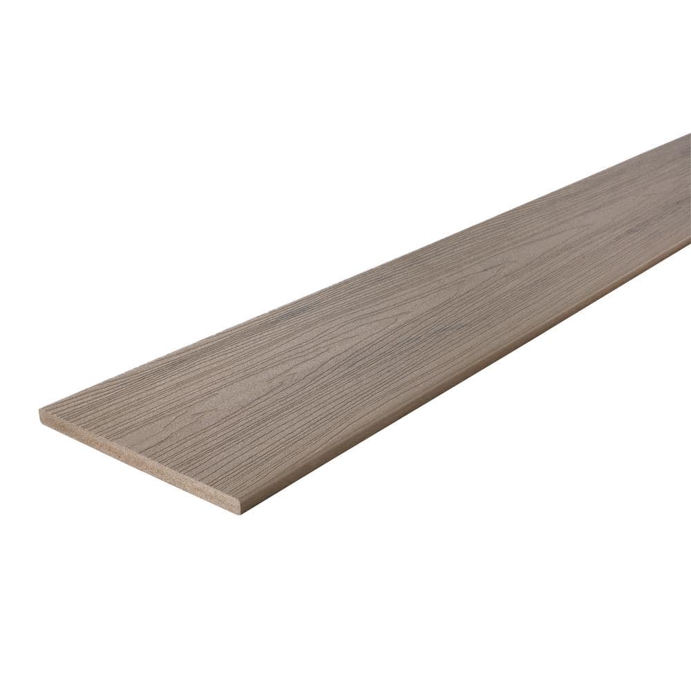 Fiberon ArmorGuard 3/4 in. x 11-1/4 in. x 12 ft. Aspen Gray Capped ...