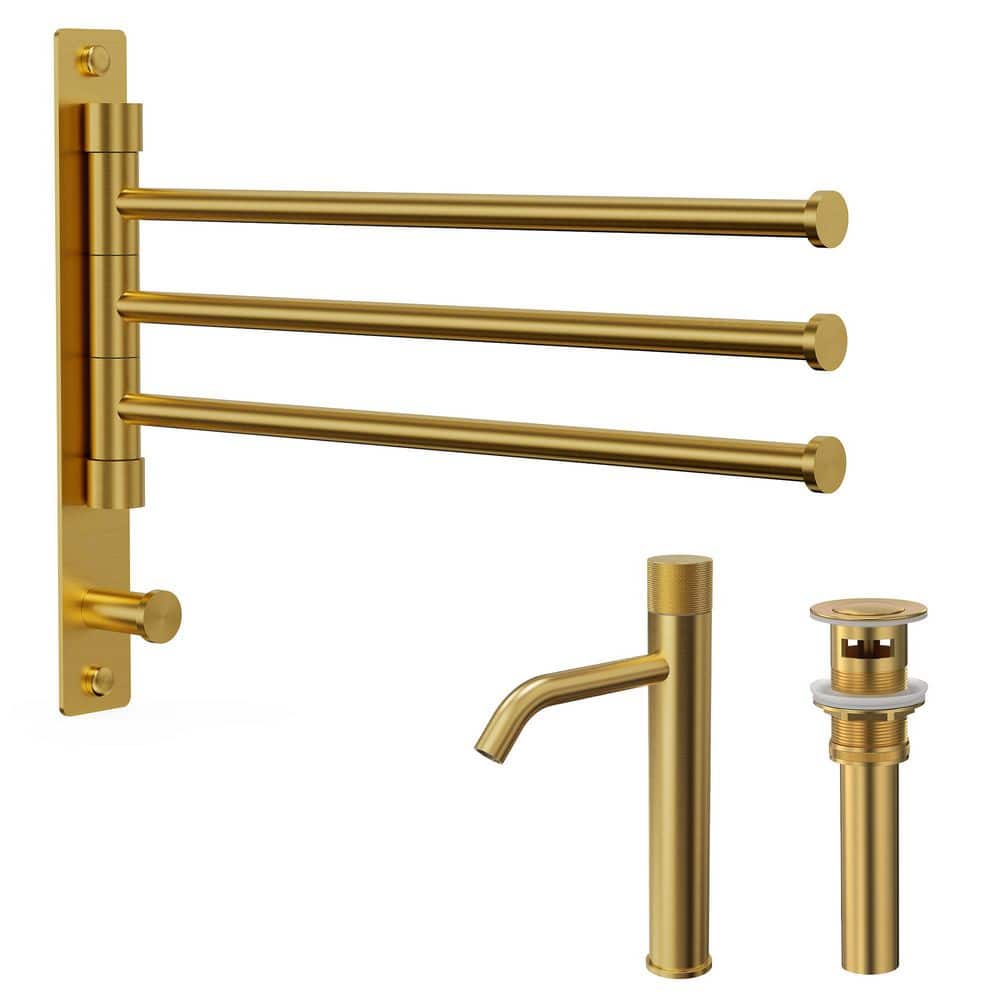 GRANDJOY Velmora 12 in. Height Mid-Arc Single Handle 1-Hole Vessel ...