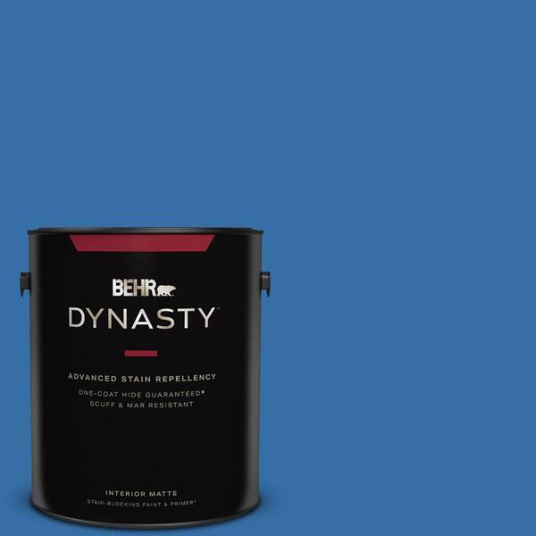 BEHR DYNASTY 1 gal. #P520-6 Mega Blue One-Coat Hide Matte Interior ...