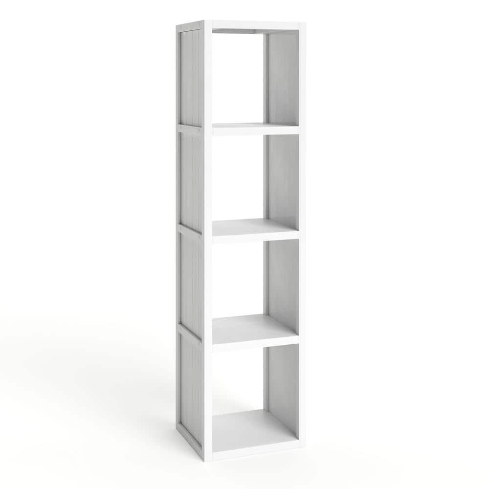 John Louis Home 53.5 in. H x 13.5 in. W x 11.75 in. D White Solid Wood ...