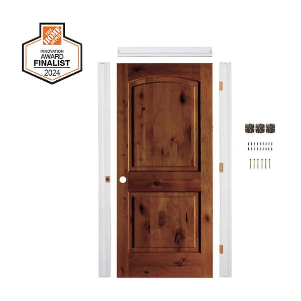Reviews for Krosswood Doors DIY 32 in. x 80 in. Alder Right-Hand Top ...