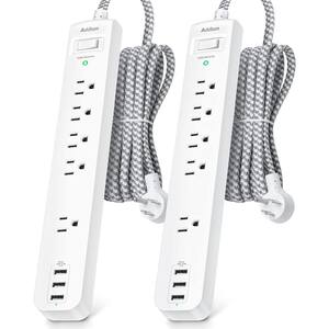 Ahfiwaso 3-Outlet Power Strip Surge Protector, Sleek Socket Original ...