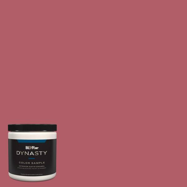 BEHR DYNASTY 8 oz. #130D-5 Rhubarb Satin Enamel Interior/Exterior Stain ...