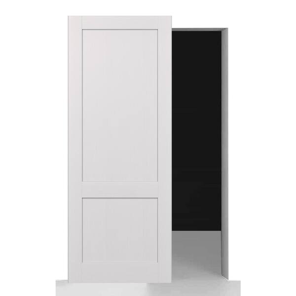 Belldinni Shaker 2Panel 24 in. x 80 in. Bianco Noble Composite Wood ...