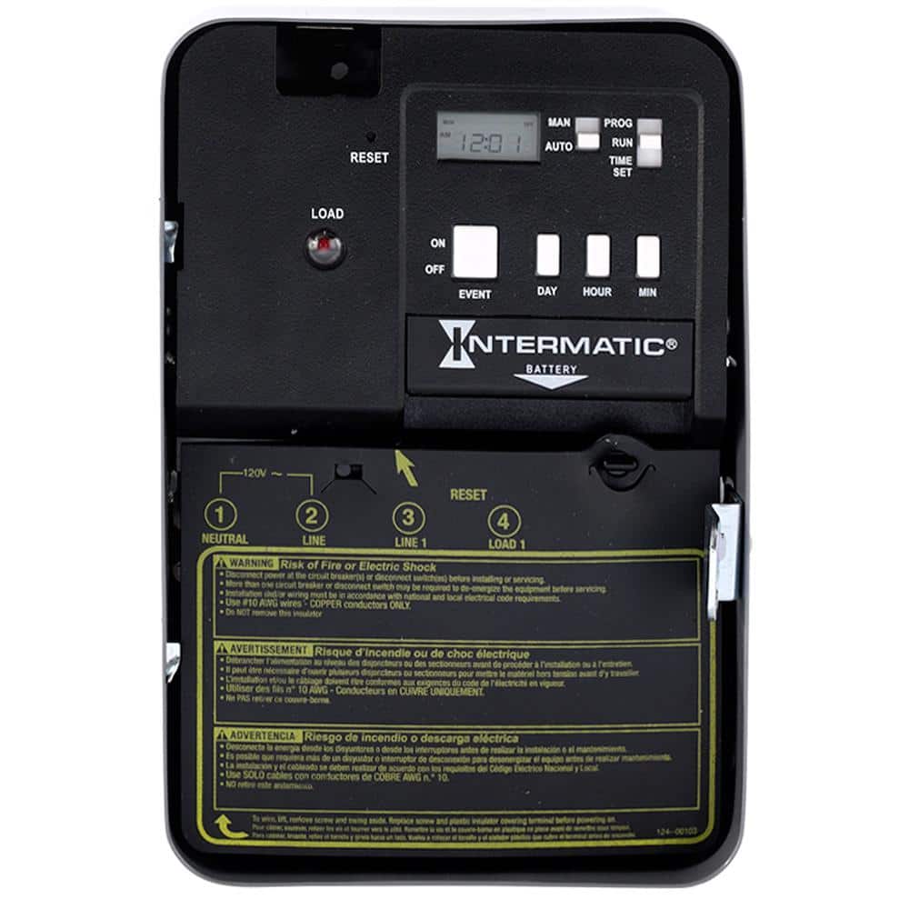 Intermatic EH Series 30 Amp 120-Volt SPST 7-Day Indoor Electronic Water ...