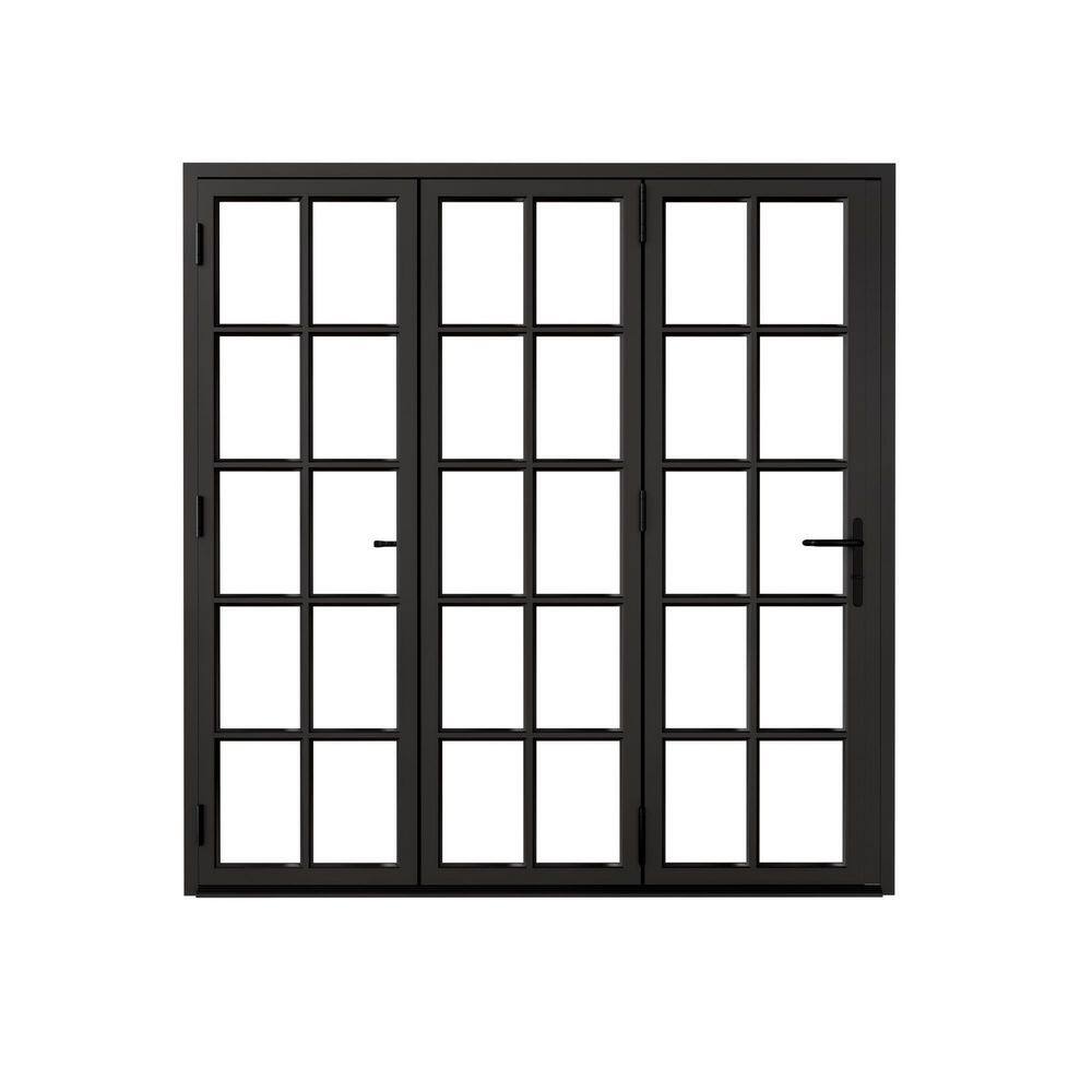 ARK DESIGN 108 in. x 80 in. Left Swing/Outswing Double Tempered Glass ...