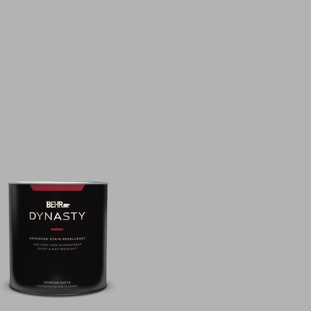 BEHR DYNASTY 1 qt. #PPU26-08 Silverstone Matte Interior Stain-Blocking ...
