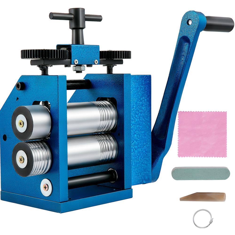 VEVOR Rolling Mill, 4.4 in./112 mm Jewelry Rolling Mill Machine Gear ...
