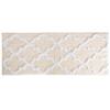 Lavish Home Trellis Bone 24 in. x 60 in. Bathroom Mat 67-0029-B - The ...