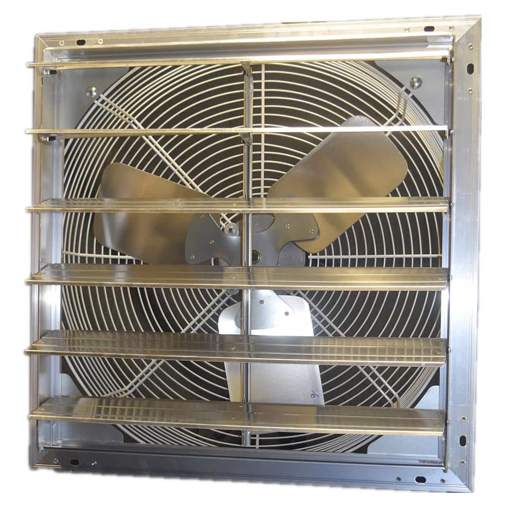 Hessaire 5895 CFM Shutter Exhaust Fan Wall Mounted, 30 in. Propeller ...