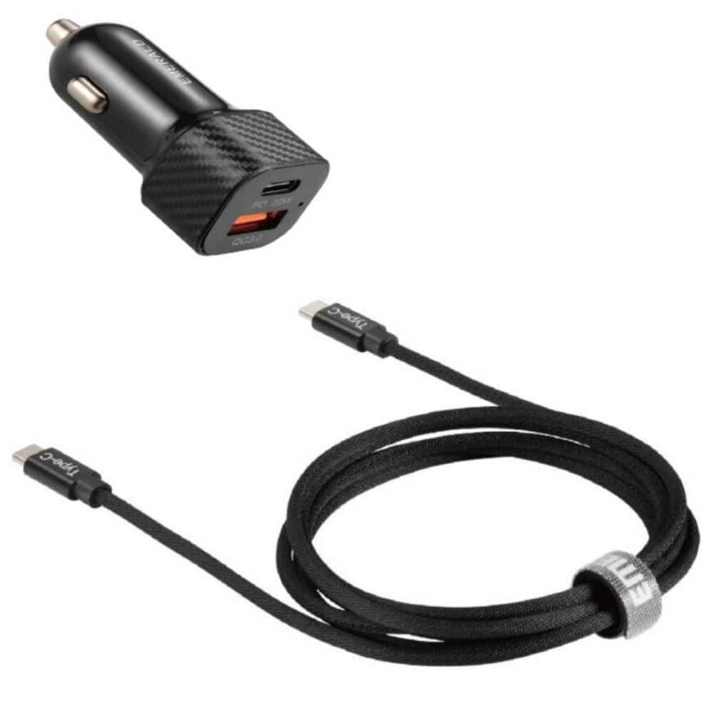 Emerald 2 Port Car Adapter + 6FT Type C Cable 20W Fast Charging CAR-AC6 ...