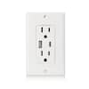 TruePower Electrical Duplex Outlet Receptacle with 2-USB Ports, 1-High ...
