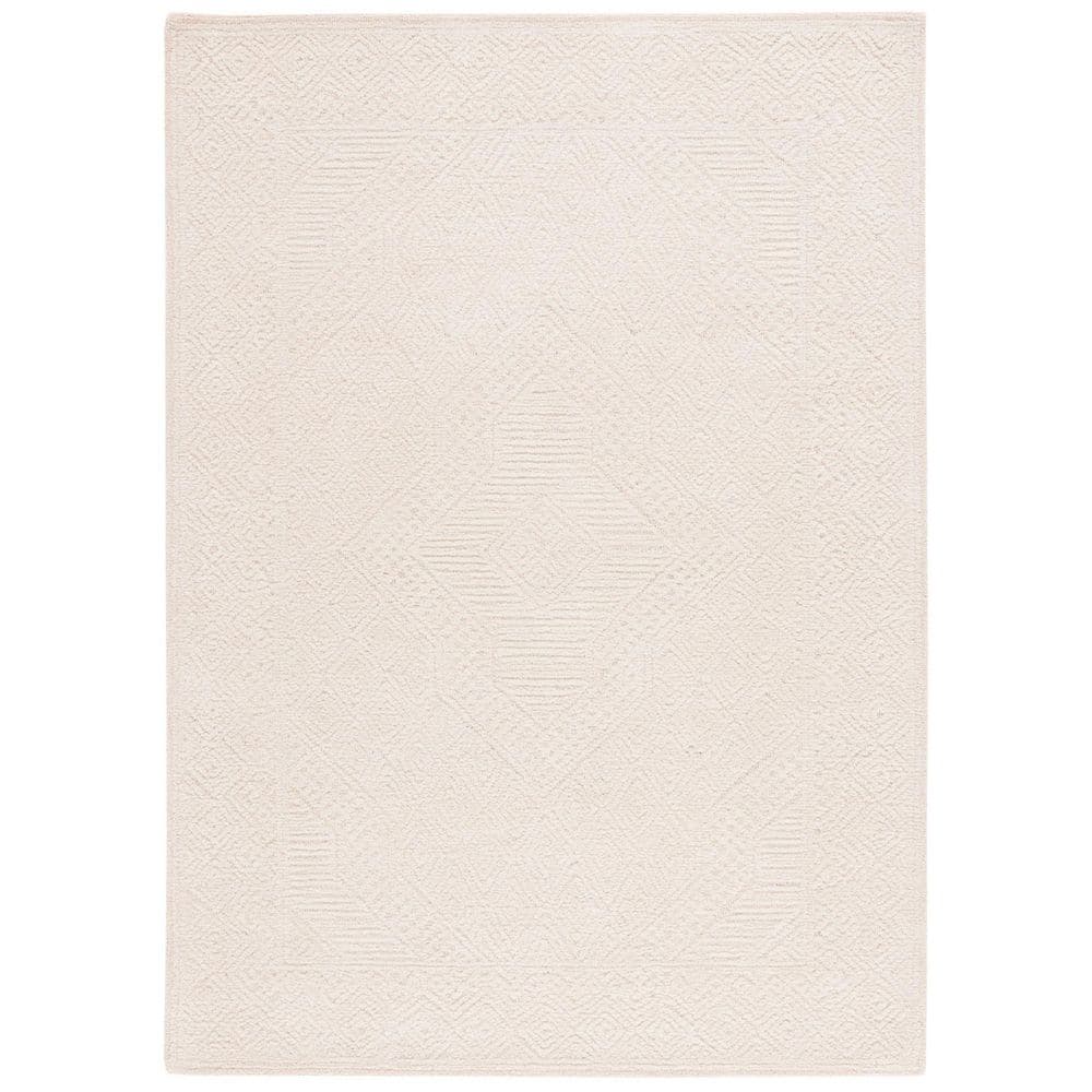 SAFAVIEH Textural 5 ft. x 8 ft. Beige/Blush Monochrome Ornate Area Rug ...