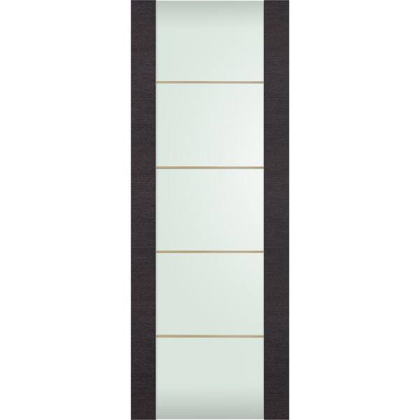 Belldinni Avanti 202 4H Gold 18 in. x 80 in. No Bore Full Lite Frosted ...