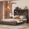 Harper & Bright Designs American Country Style Dark Walnut Brown Wood ...