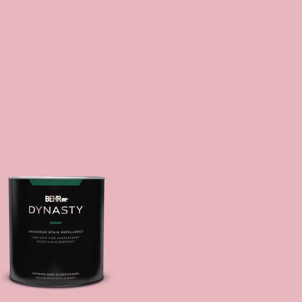 BEHR DYNASTY 1 qt. #M140-3 Premium Pink Semi-Gloss Enamel Interior ...
